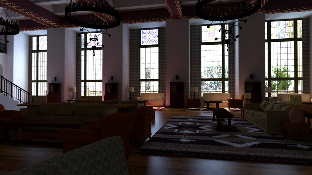 The Colorado Lounge - The Shining sets – a digital reconstuction