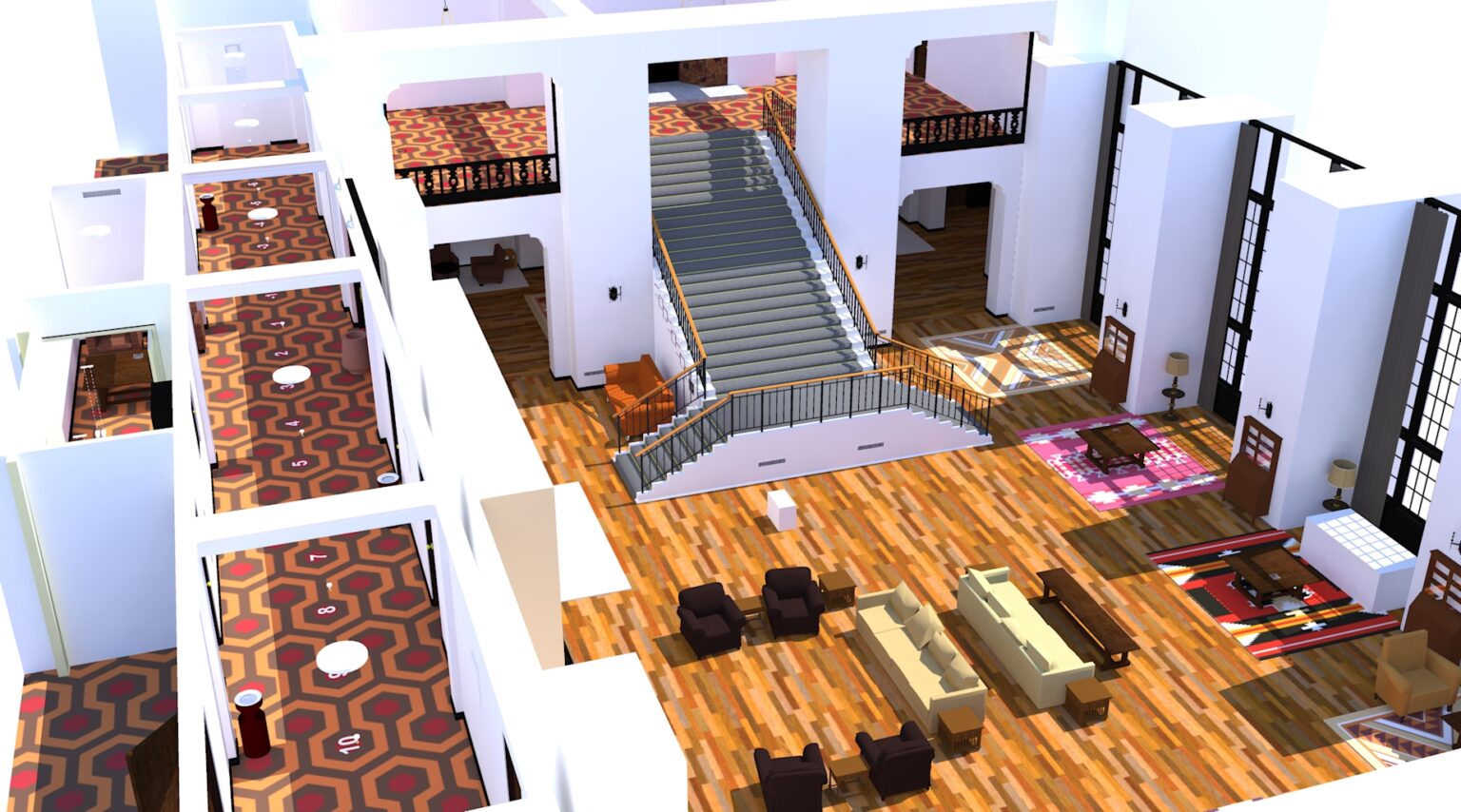 The Colorado Lounge - The Shining sets – a digital reconstuction
