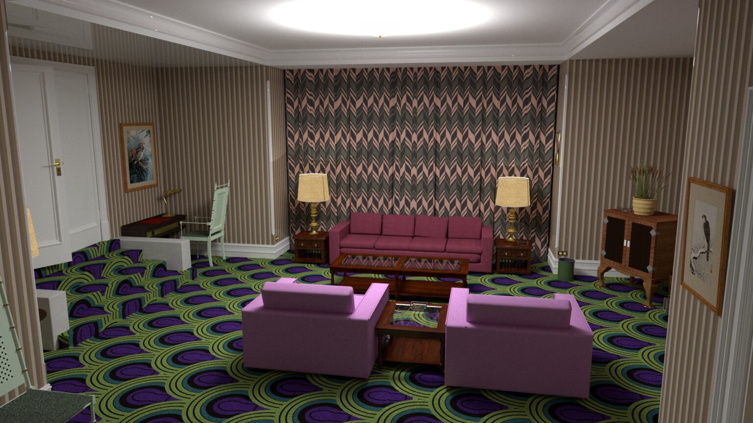 Room 237 - The Shining sets – a digital reconstuction