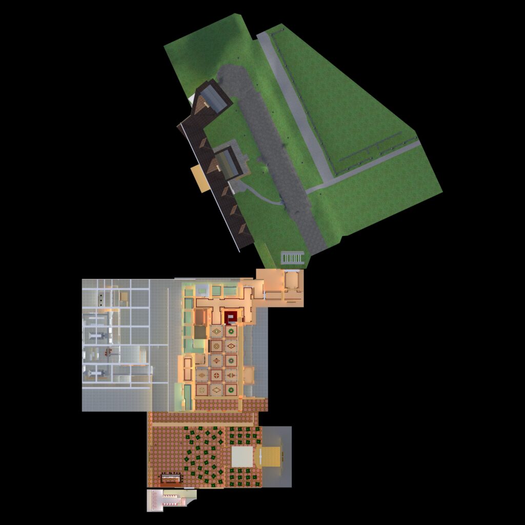birdview of all Shining sets – a digital reconstruction